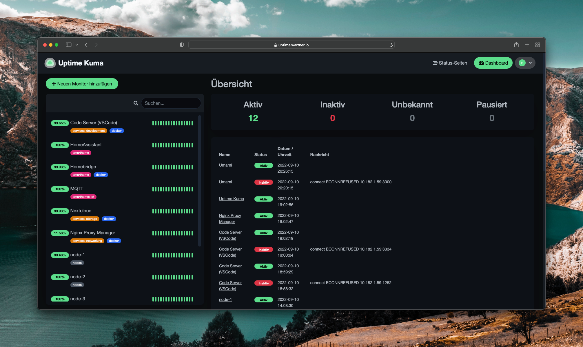 Monitor your Homelab with UptimeKuma Monitor your Homelab with UptimeKuma